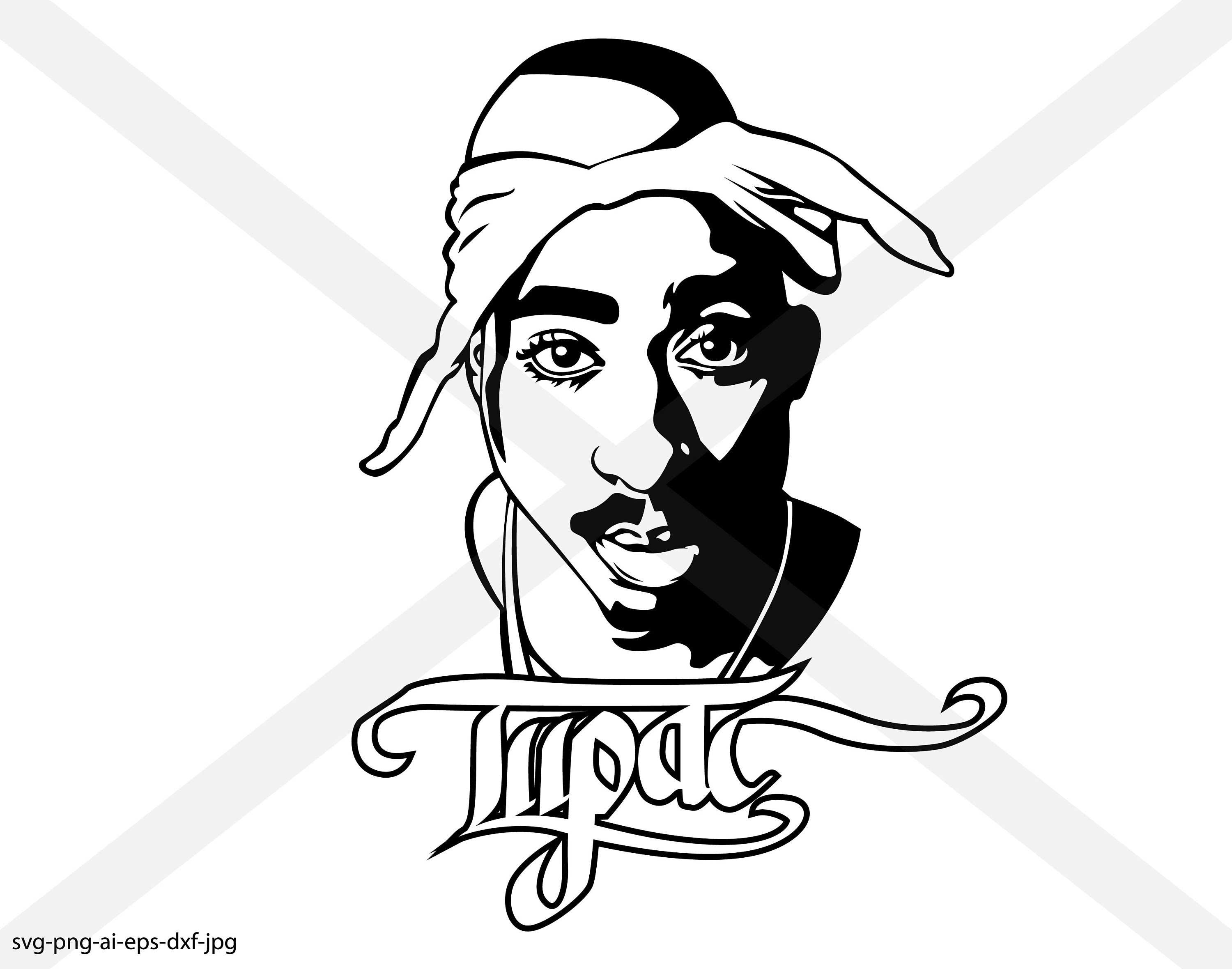 2pac vector INSTANT DOWNLOAD svg-png-eps-dxf-ai-jpg | Etsy