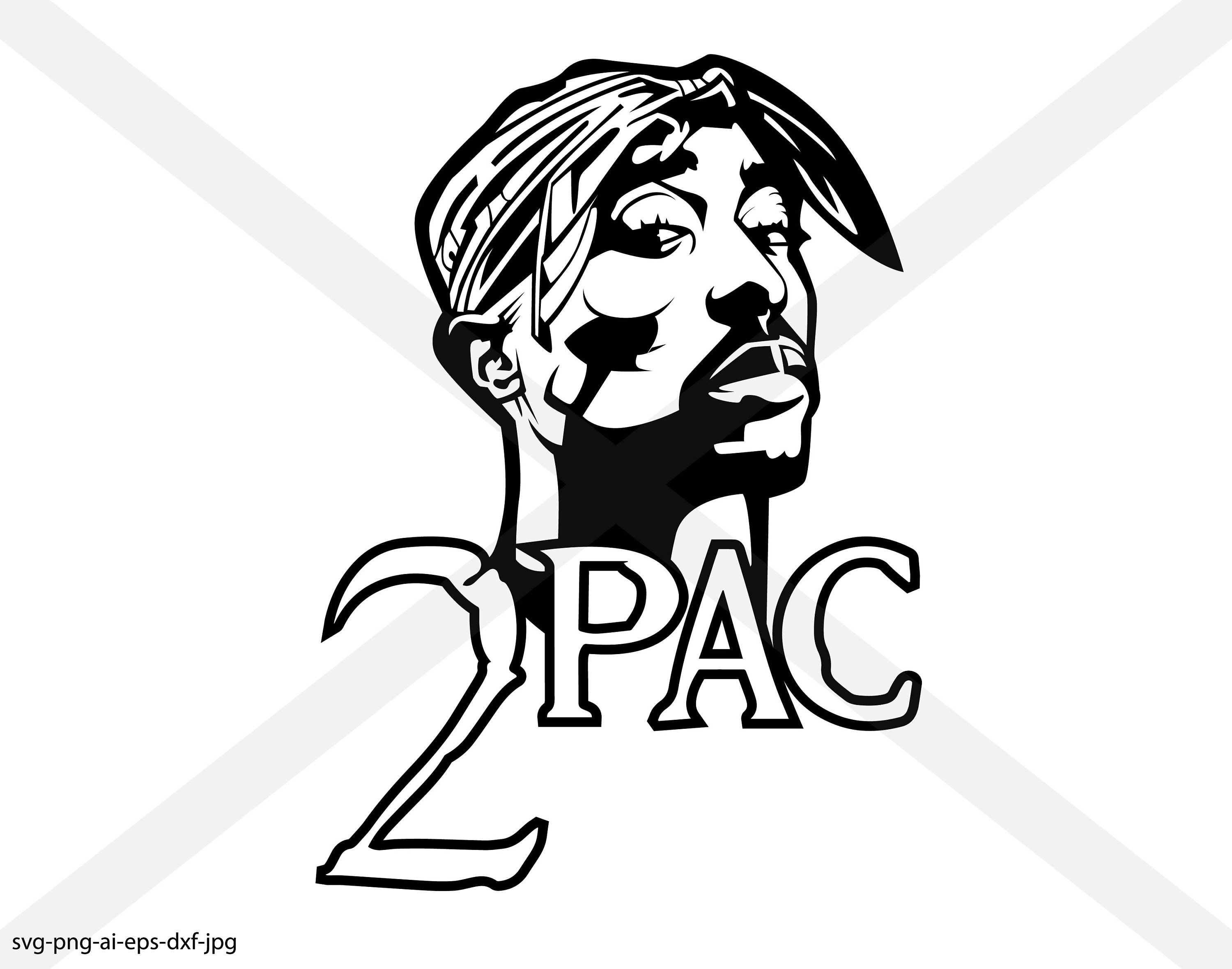 2pac vector INSTANT DOWNLOAD svg-png-eps-dxf-ai-jpg | Etsy