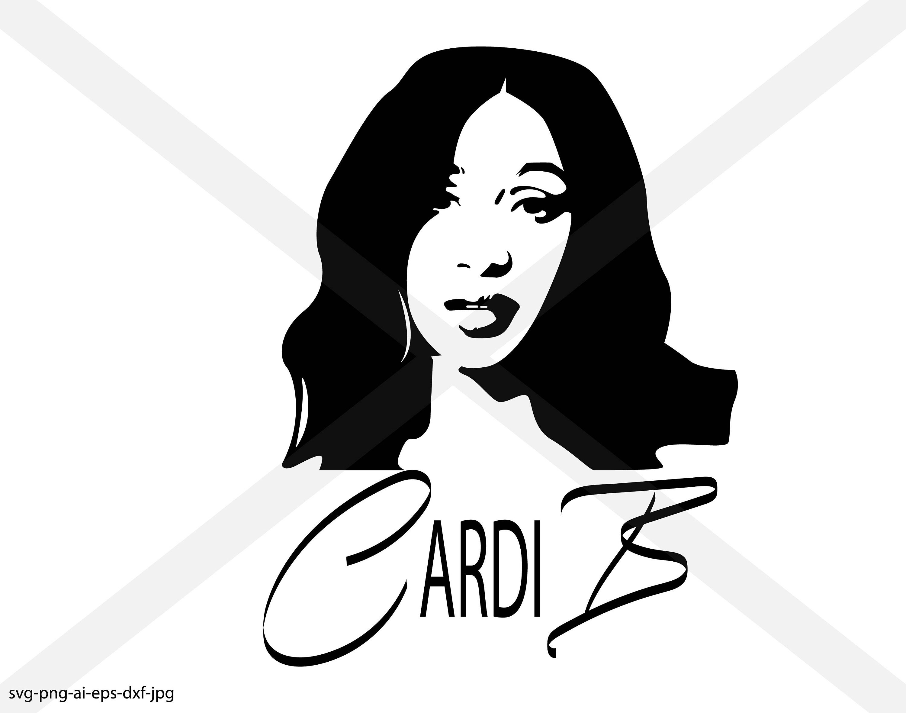 Cardi b silhouette .INSTANT DOWNLOAD svg-png-eps-dxf-ai-jpg | Etsy