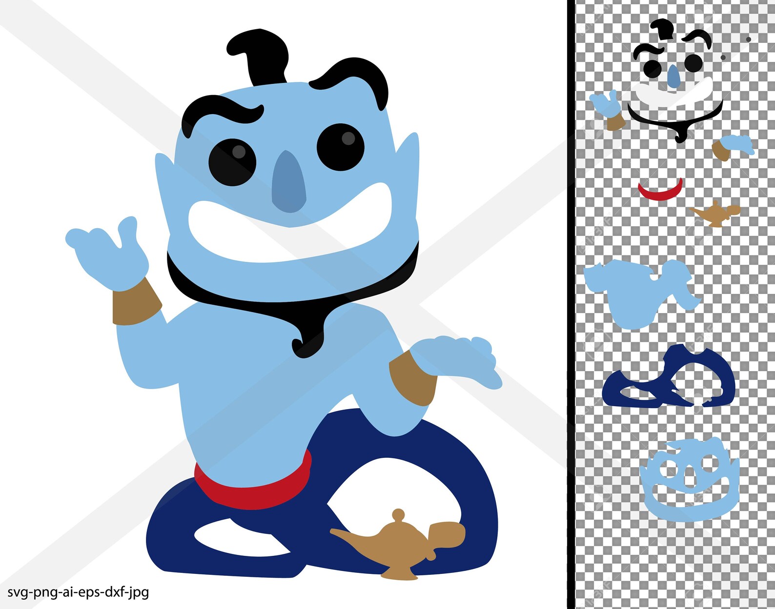 Disney Aladdin genie INSTANT DOWNLOAD svg-png-eps-dxf-ai-jpg | Etsy