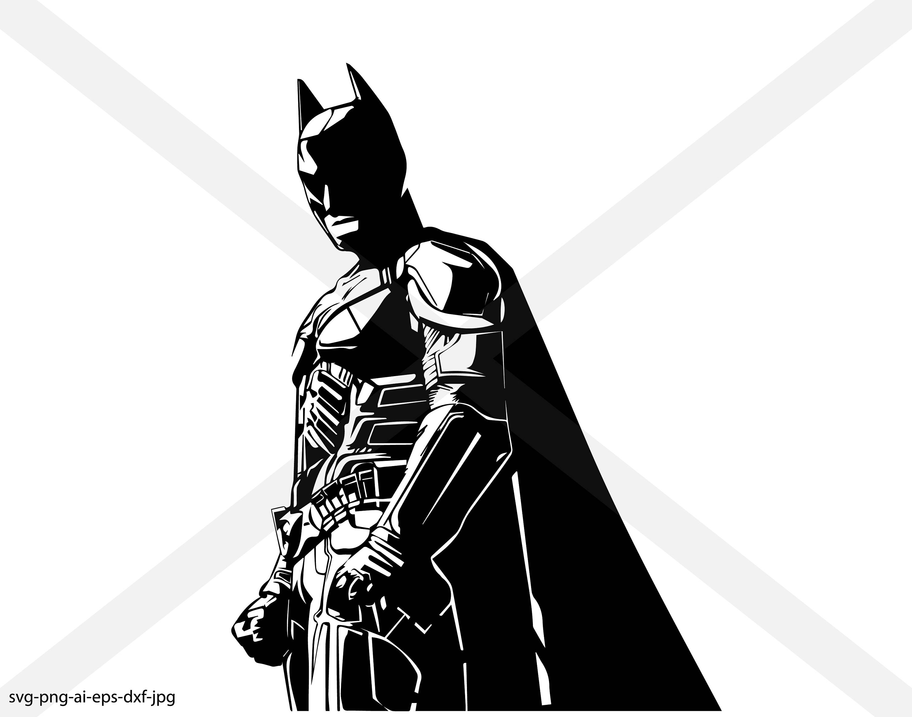 Batman. silhouette INSTANT DOWNLOAD svg-png-eps-dxf-ai-jpg | Etsy