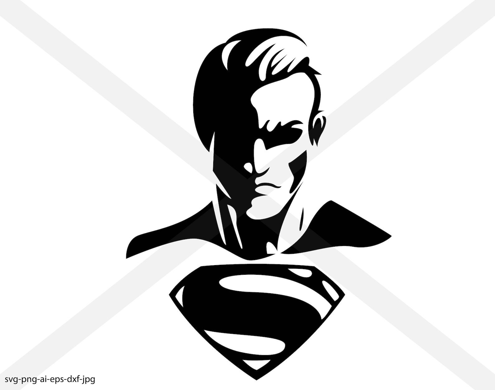 Superman silhouette INSTANT DOWNLOAD svg-png-eps-dxf-ai-jpg | Etsy