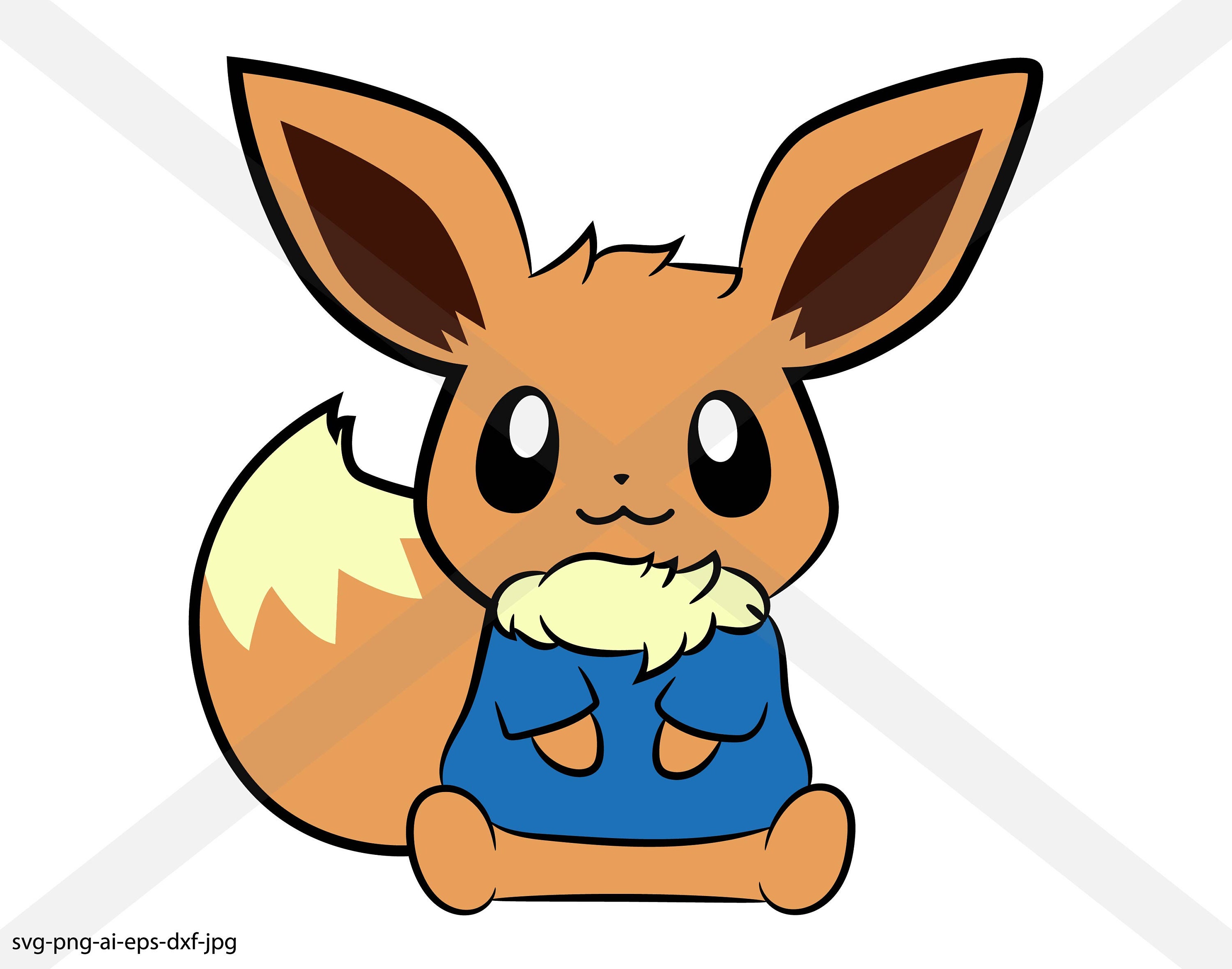 Eevee pokemon vector INSTANT DOWNLOAD | Etsy