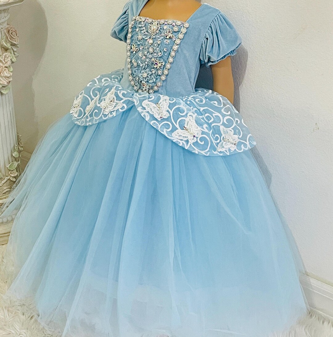 Cinderella Inspired Princess Dress Deluxe Costume Set, Birthday Party ...