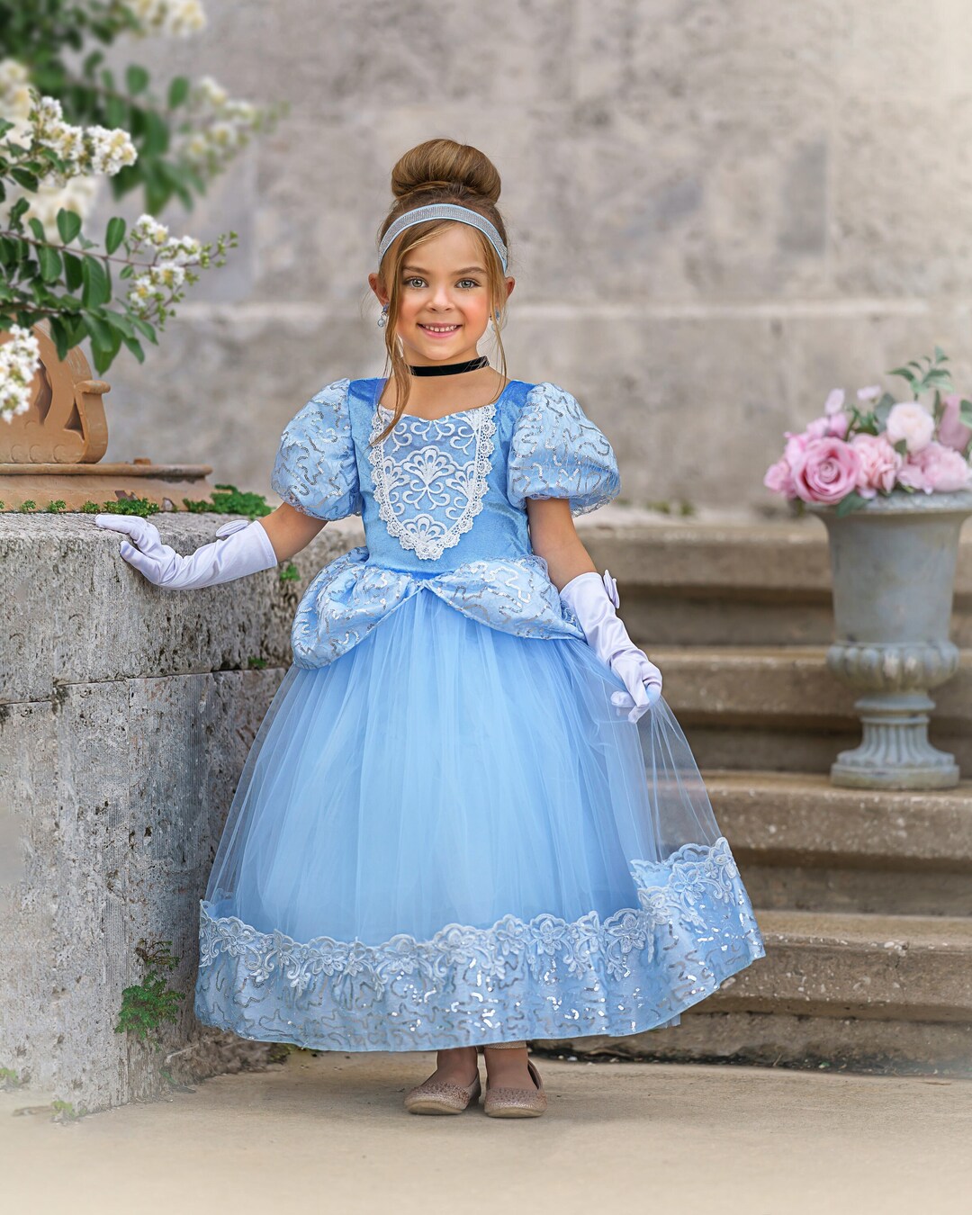 Cinderella Inspired Princess Dress Deluxe Costume Set, Birthday Party Grown for Girls - Etsy