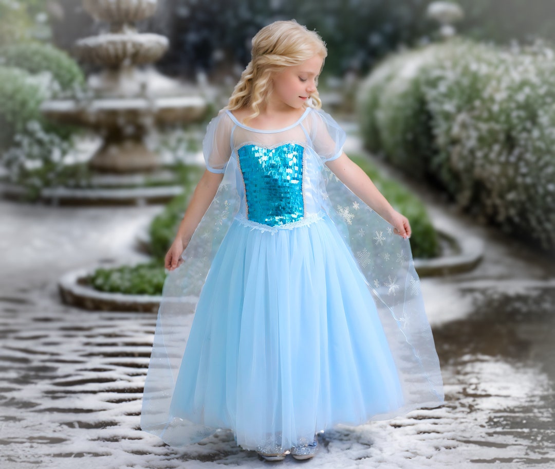 Ice Queen Princess Dress up Costume Set for Girls - Inspired by Frozen ...