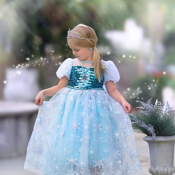 Girls Elsa Costume - Etsy