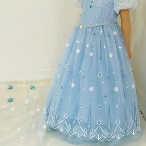Elsa Princess Dress Costume Set: Frozen Inspired Birthday Ball Gown - Etsy