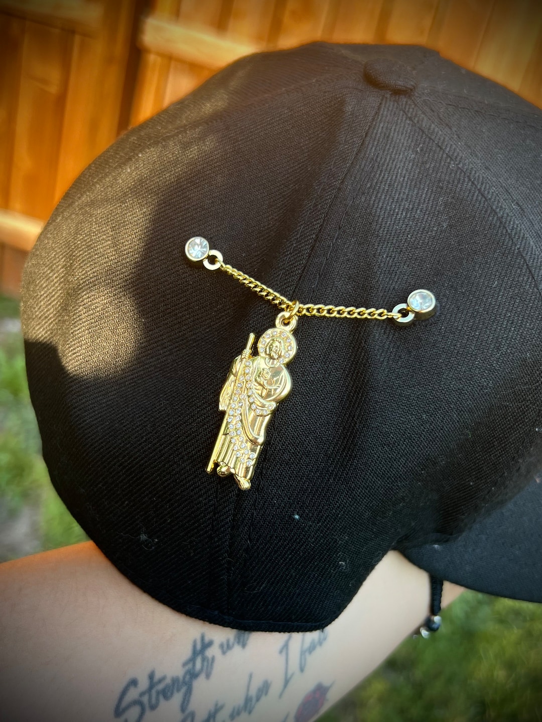 San Judas Chain Hat Pin (rhinestone) - Etsy