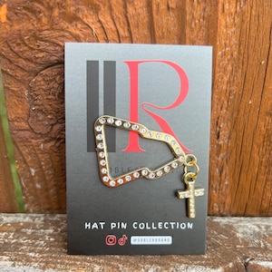 Era Cross Hat Pin Rhinestone - Etsy