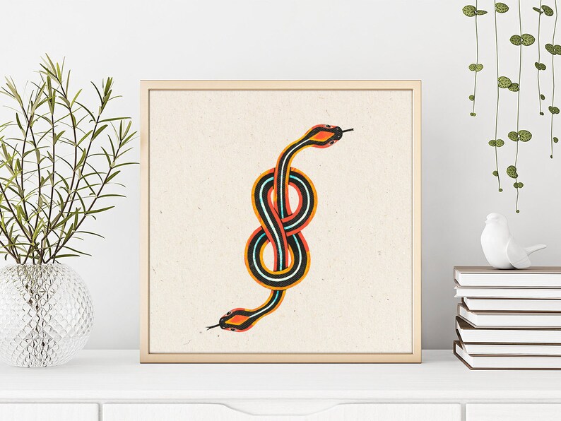 Poster and Custom Frames Figure 8 Snake Giclée Reproduced - Etsy