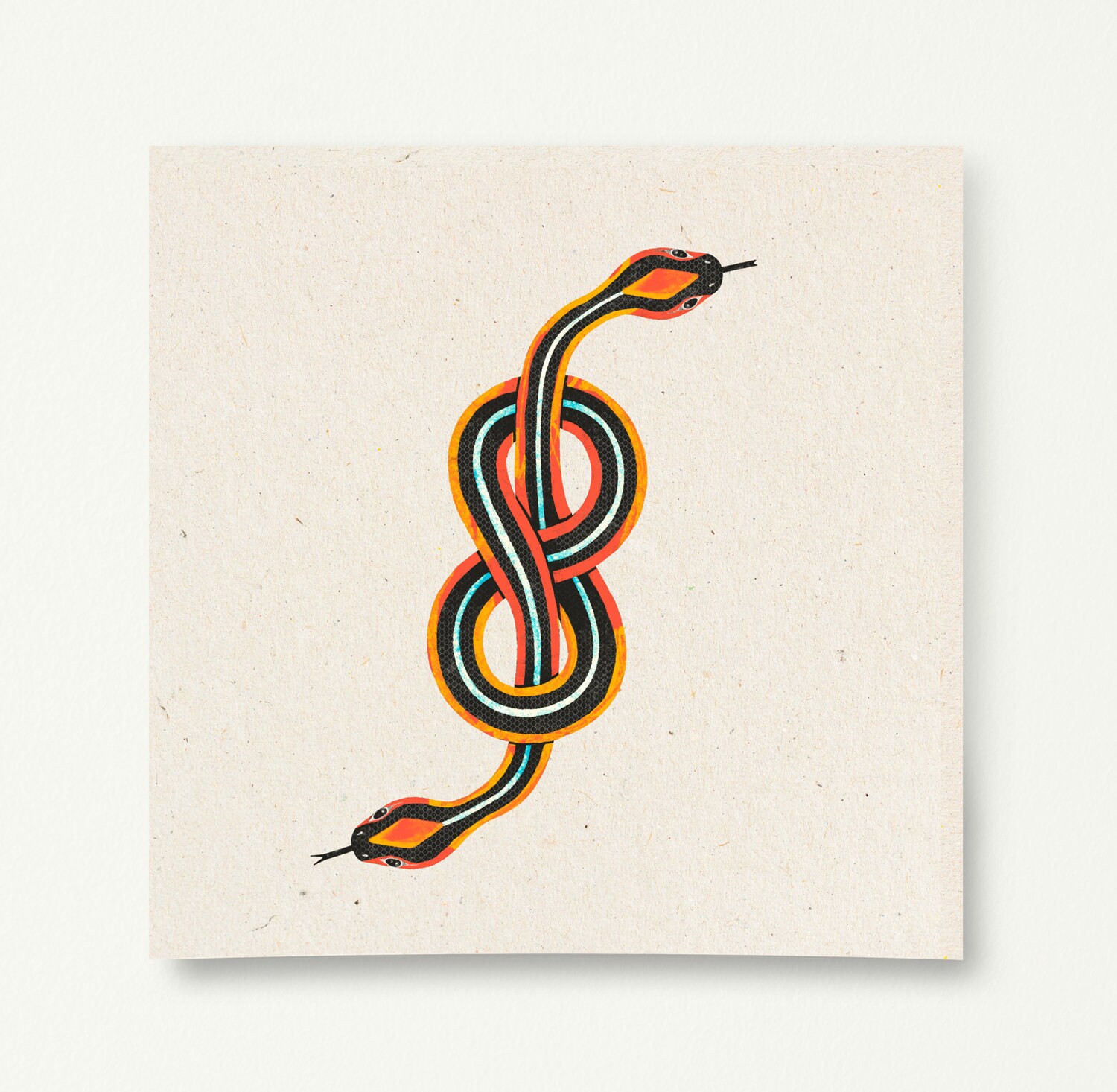 Poster and Custom Frames Figure 8 Snake Giclée Reproduced - Etsy