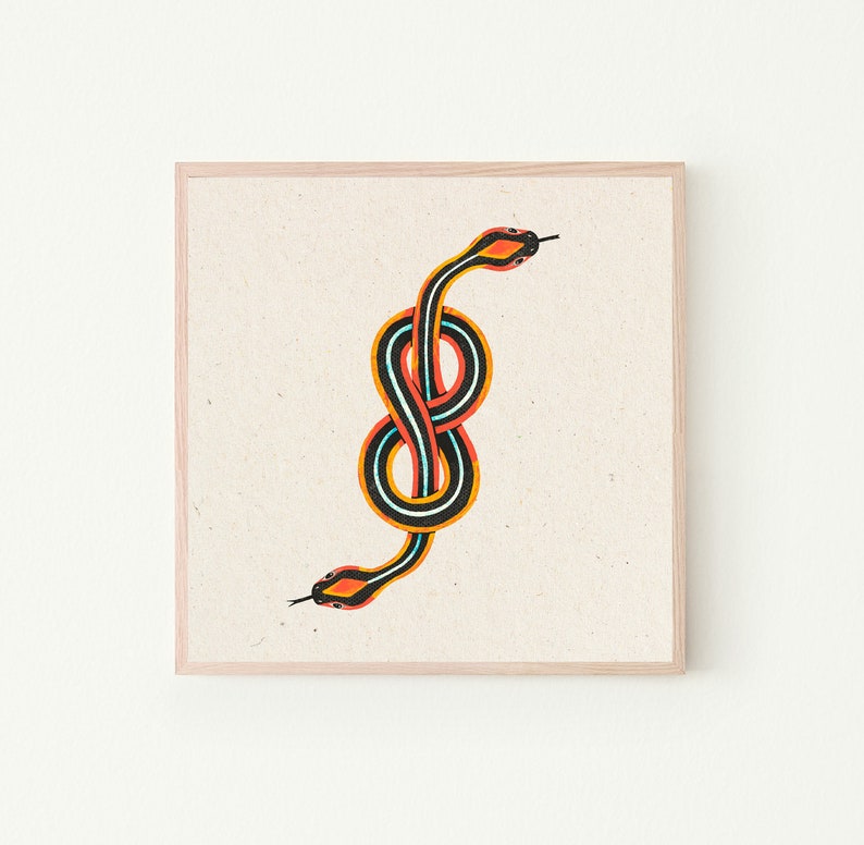 Poster and Custom Frames Figure 8 Snake Giclée Reproduced - Etsy