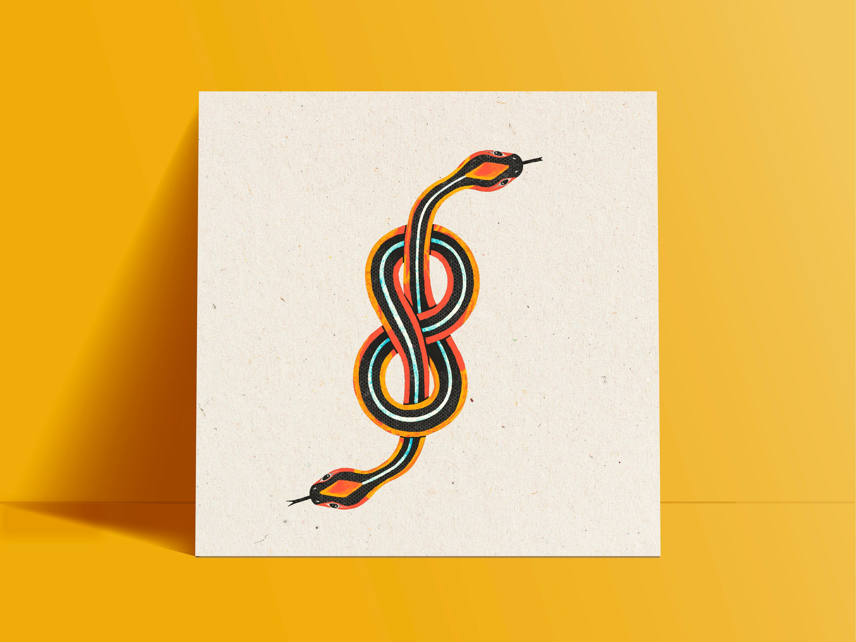 Poster and Custom Frames Figure 8 Snake Giclée Reproduced - Etsy