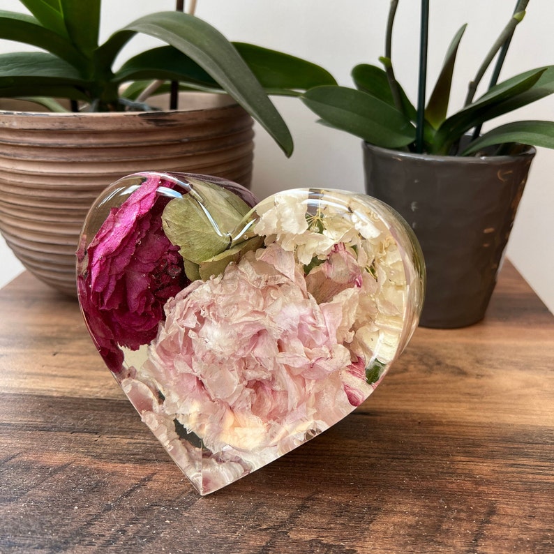 Upright Heart Sizes Wedding Keepsake Flower Preservation - Etsy