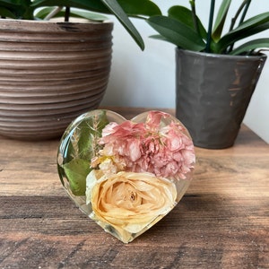 Upright Heart Sizes, Wedding Keepsake, Flower Preservation, Wedding ...