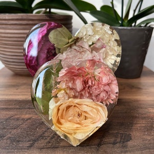 Upright Heart Sizes, Wedding Keepsake, Flower Preservation, Wedding ...