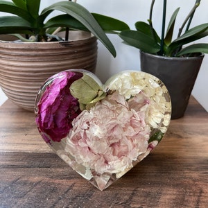 Upright Heart Sizes, Wedding Keepsake, Flower Preservation, Wedding ...