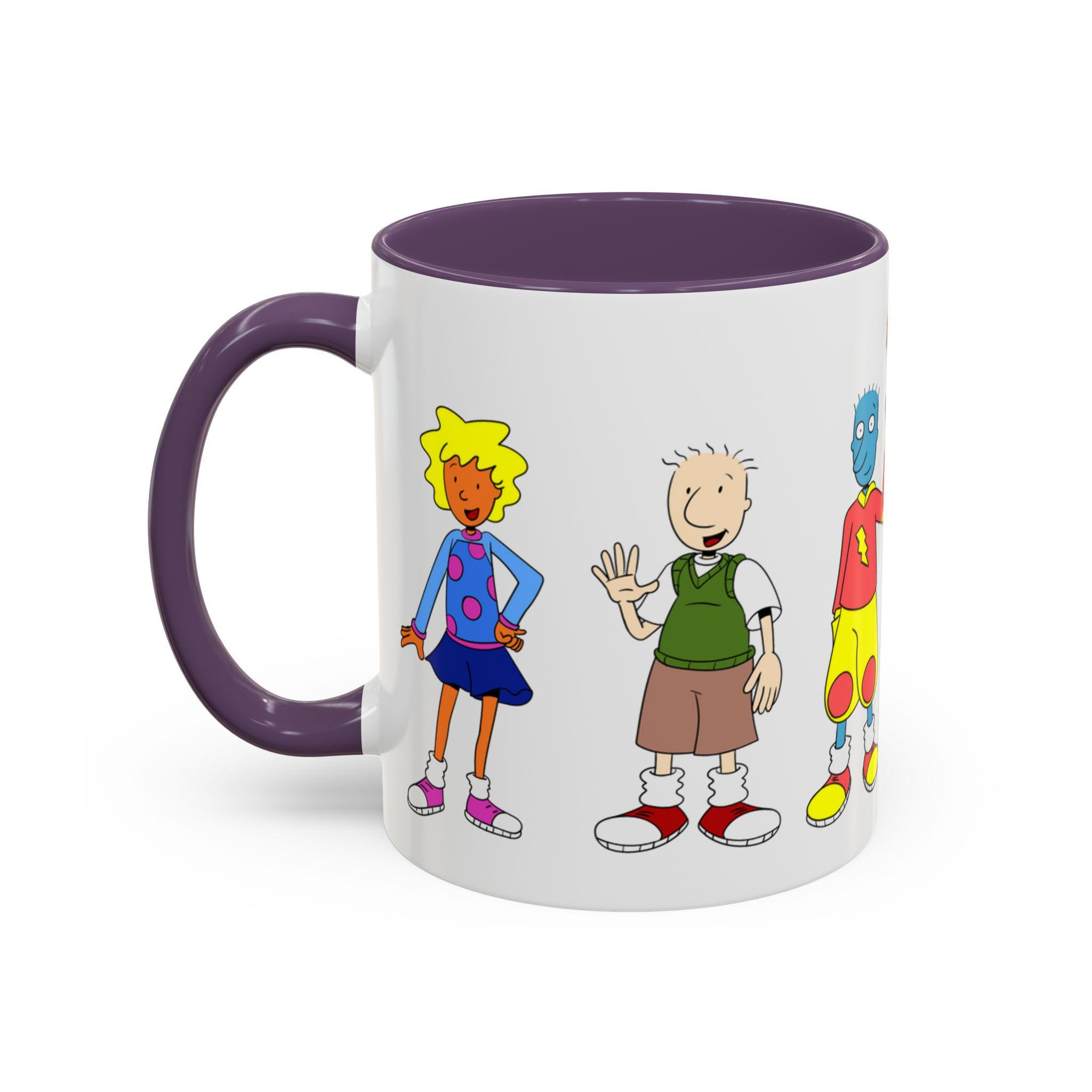 Mug, Retro 90s Doug Cartoon Characters, Vintage Coffee Cup, Tea Mug ...