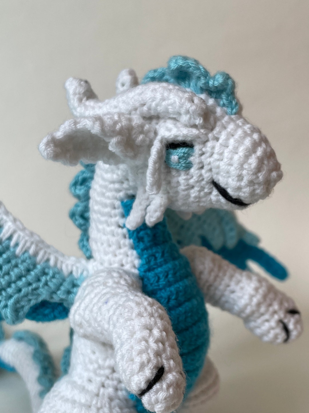 Elemental Air Dragon Crochet Amigurumi - Etsy