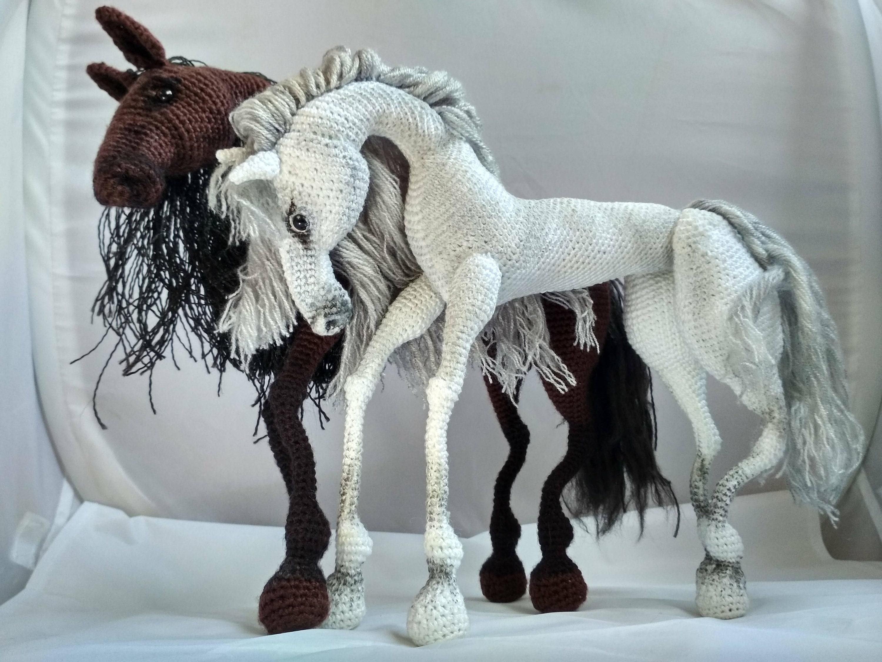 Handmade Crocheted Horse, Bendable Poseable Plush - Etsy