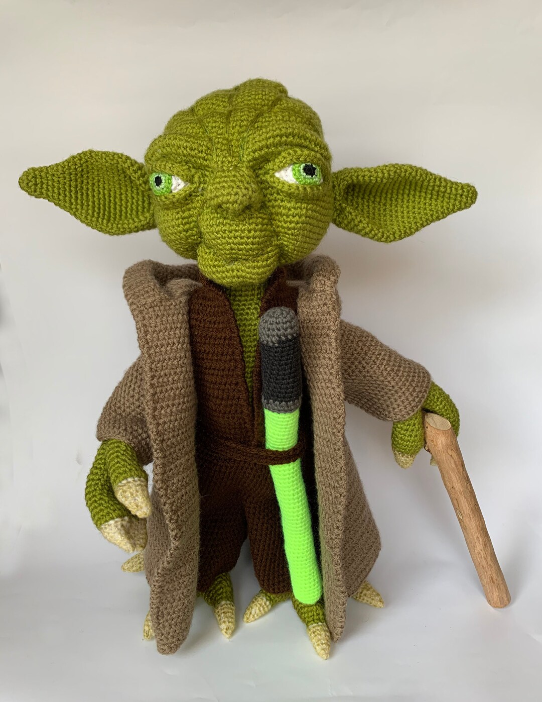 Jedi Master Yoda Crochet. Big Toy, Product Height 18 " - Etsy