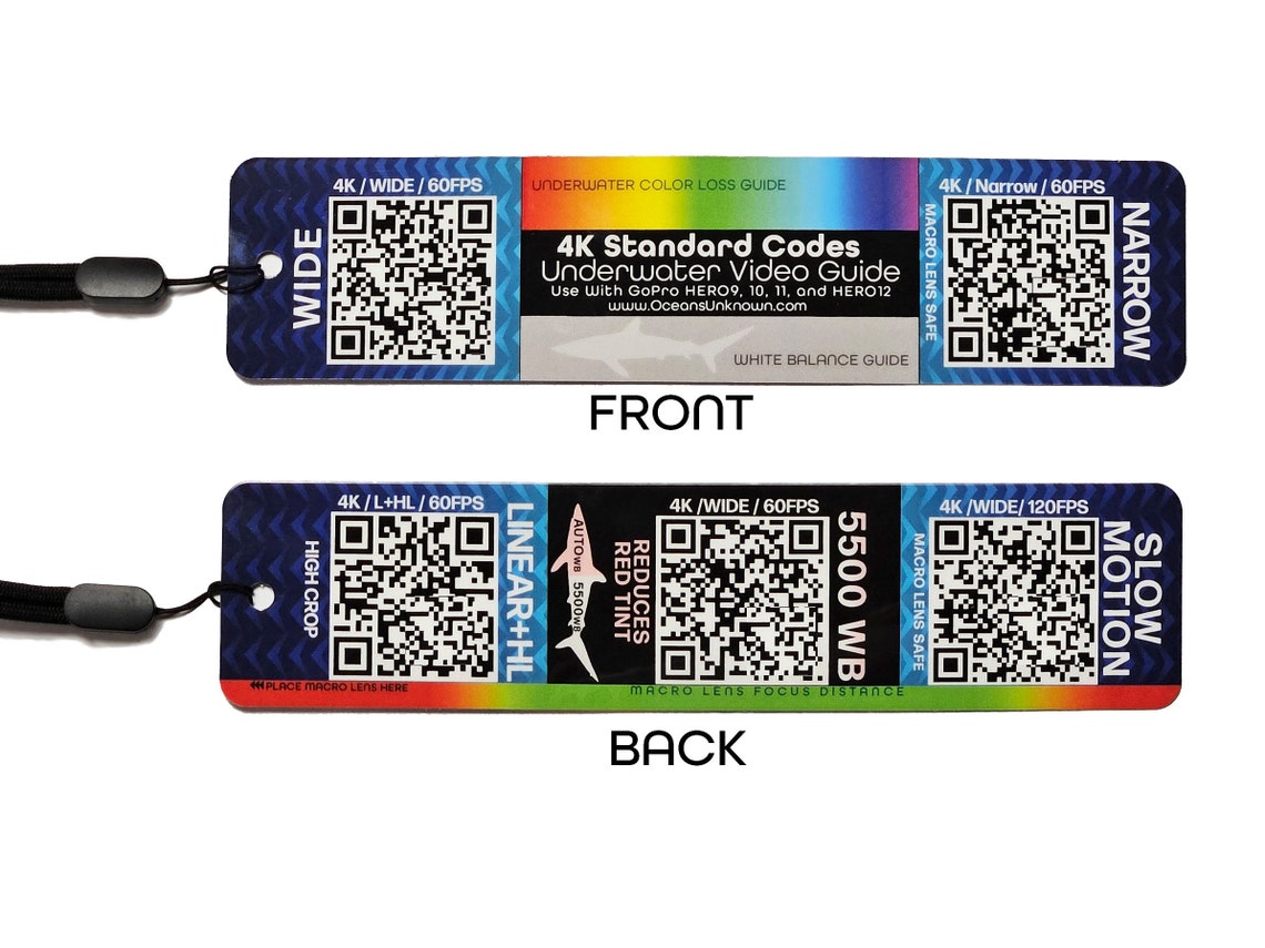 Gopro HERO12 Underwater Camera Settings 3-card Package - Etsy