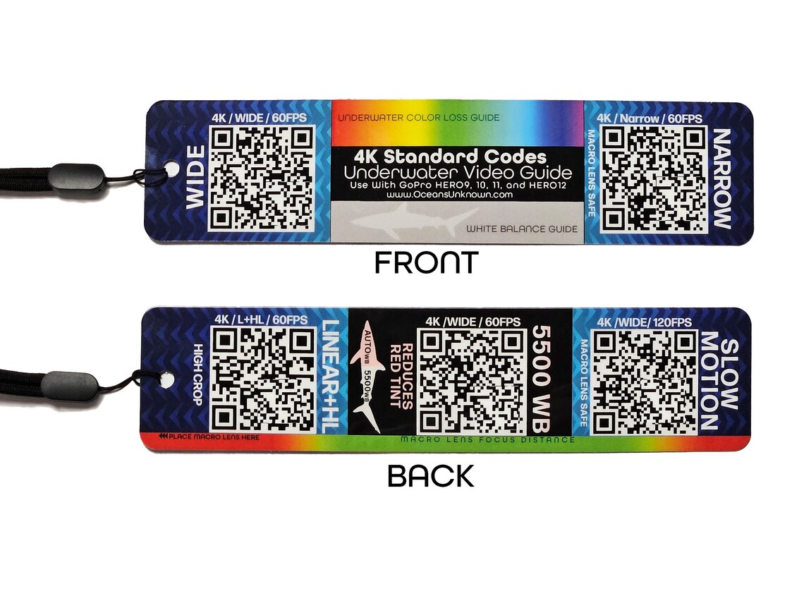 4K Gopro QR Codes (underwater Camera Settings) for Hero9, Hero10 ...