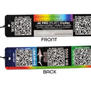 4K PRO Gopro QR Codes underwater Camera Settings for Hero9, Hero10 ...