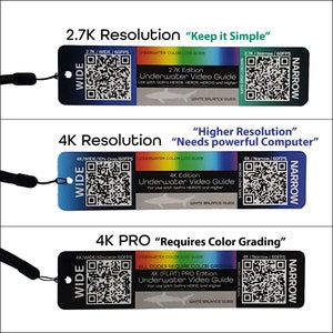 4K PRO Gopro QR Codes underwater Camera Settings for Hero9 - Etsy