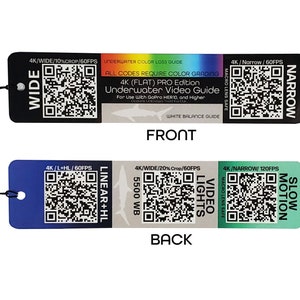 4K PRO Gopro QR Codes underwater Camera Settings for Hero9 - Etsy