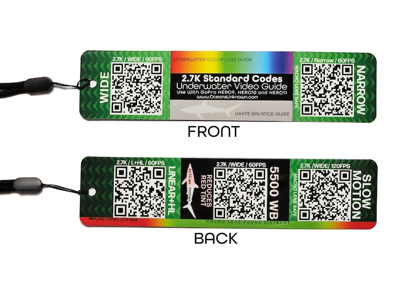 2.7K Gopro QR Codes (underwater Camera Settings) for Hero9, Hero10, and ...
