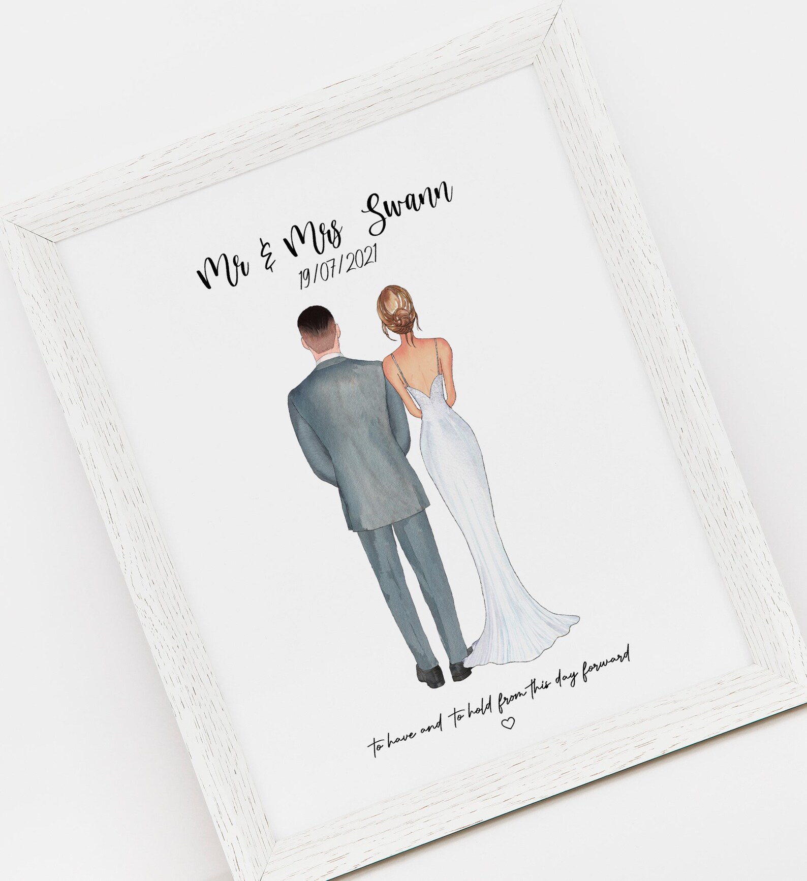 Personalised Bride & Groom Print Customisable Quote Mr and - Etsy UK