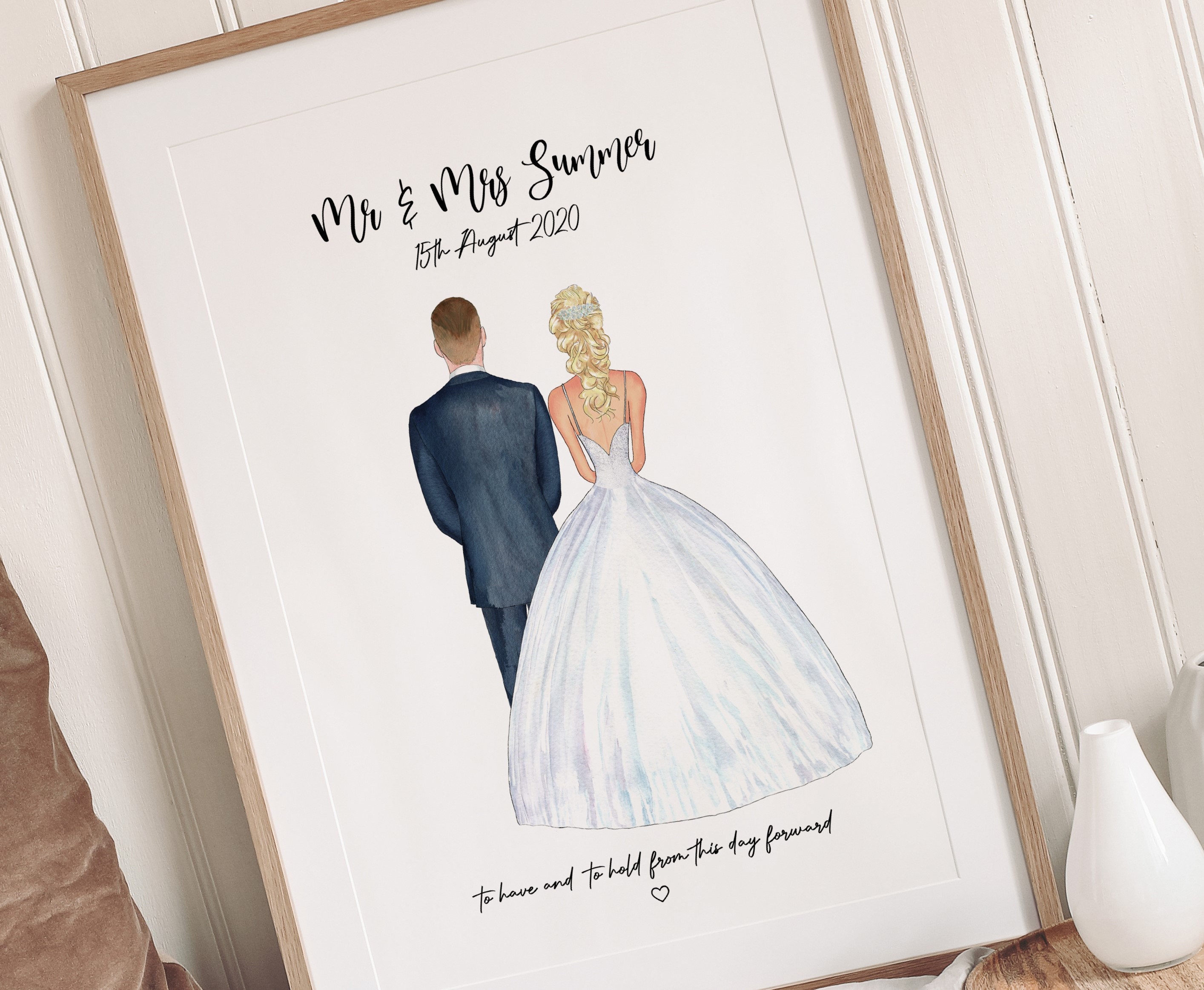 Personalised Bride & Groom Print Customisable Quote Mr and - Etsy UK