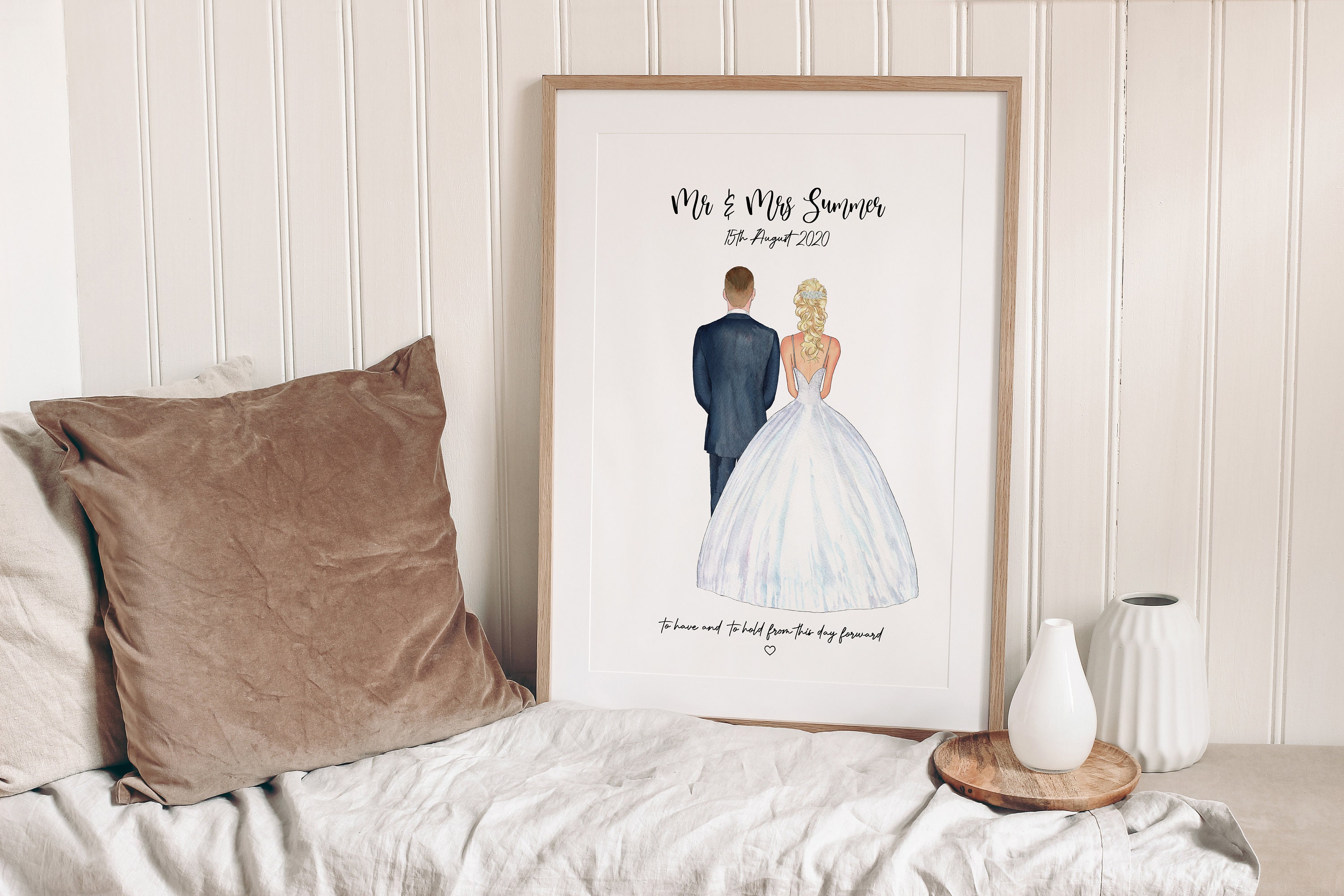 Personalised Bride & Groom Print Customisable Quote Mr and - Etsy UK