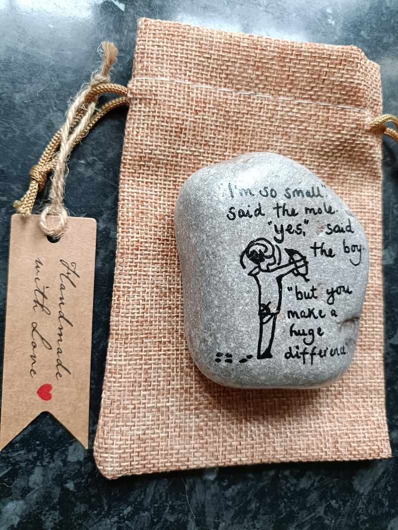 Hand Painted Quote Pebble/ Rock/ Stone. Thoughtful Friend Gift ...