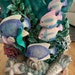 Hand Painted Plaster Aquatic Side Table - Etsy