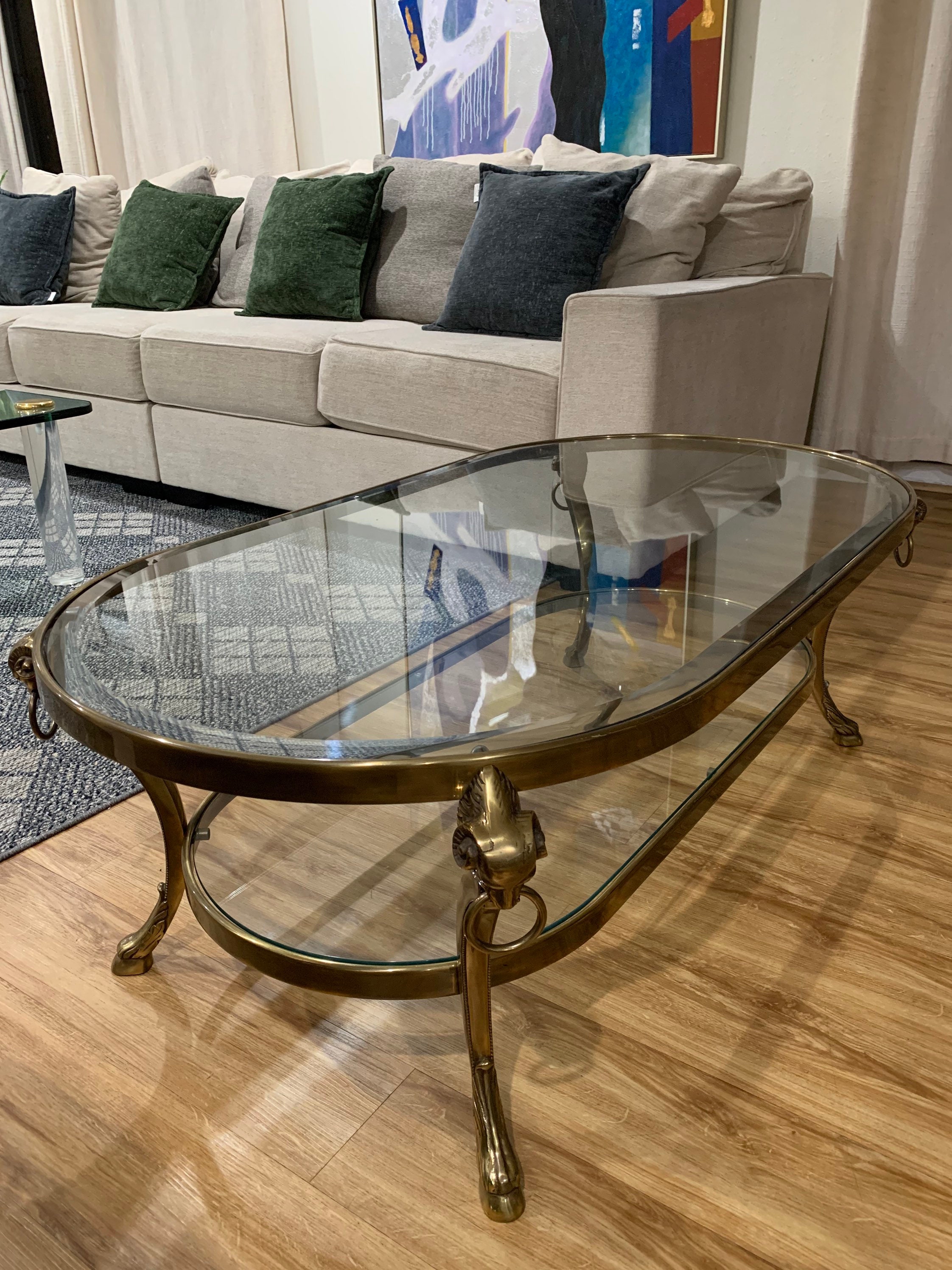 Italian Ram ‘s Head Oval Brass Coffee Table /circa 1970 - Etsy