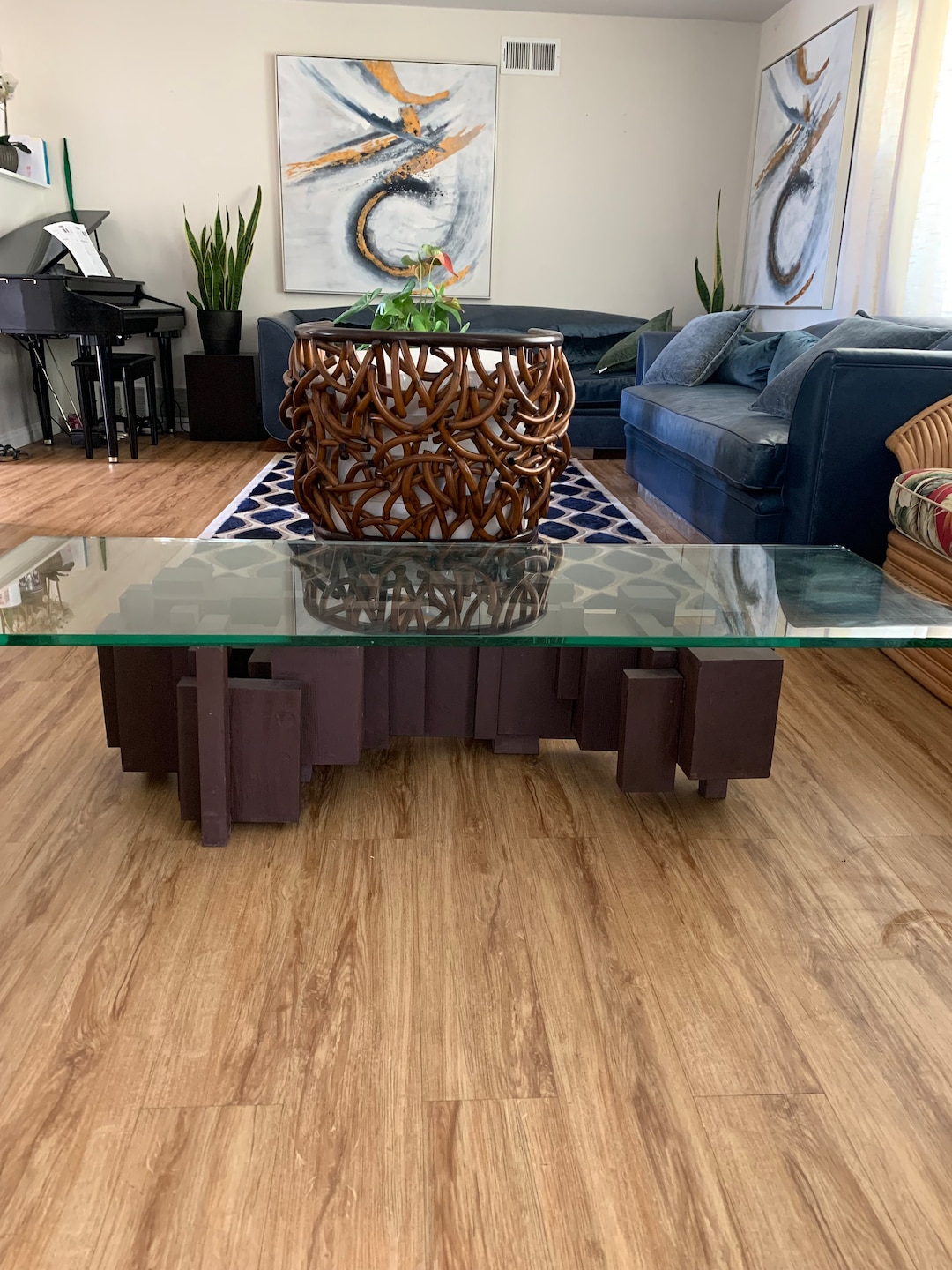 Mid Century Sculpture Coffee Table - Etsy