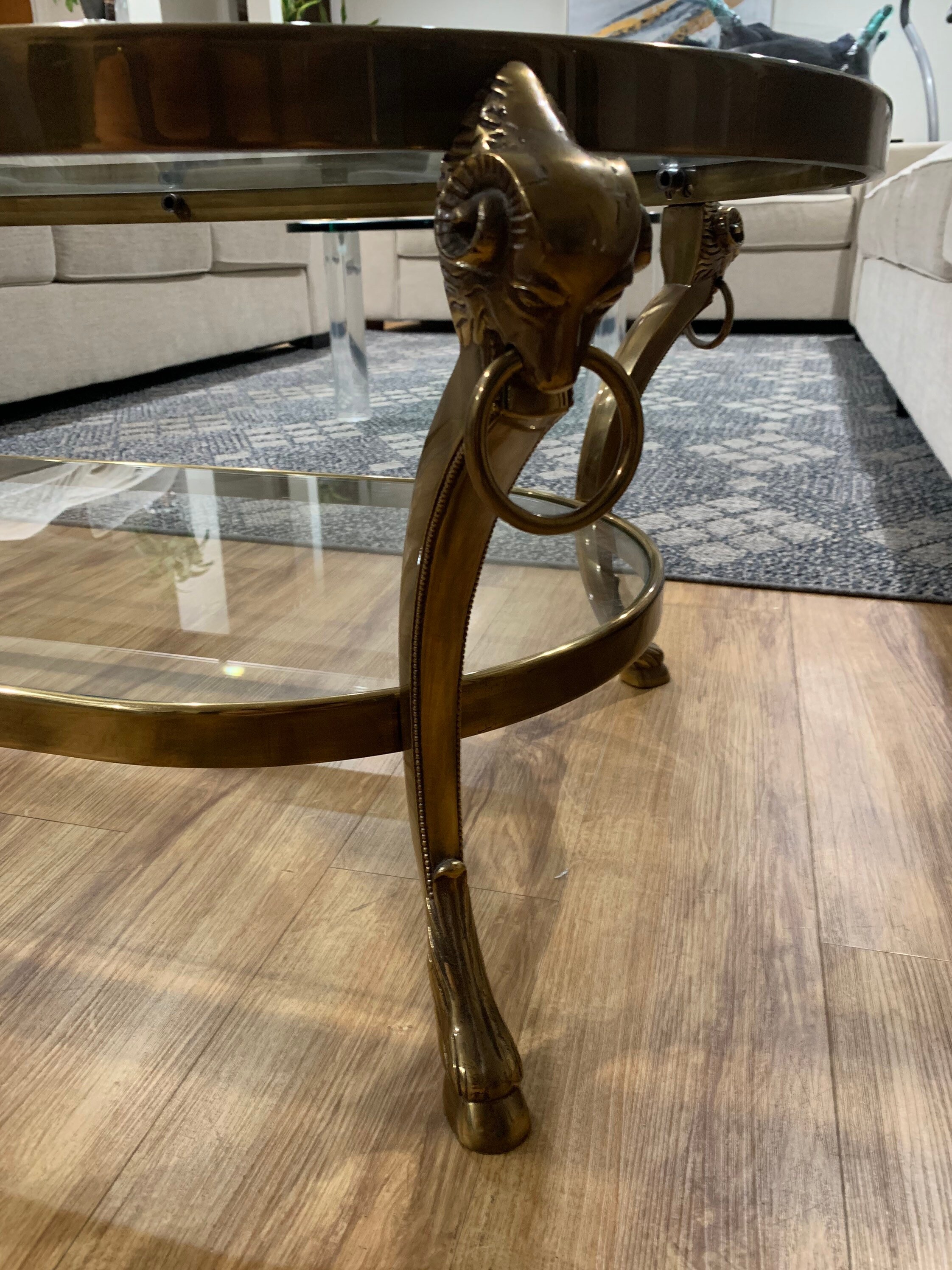 Italian Ram ‘s Head Oval Brass Coffee Table /circa 1970 - Etsy