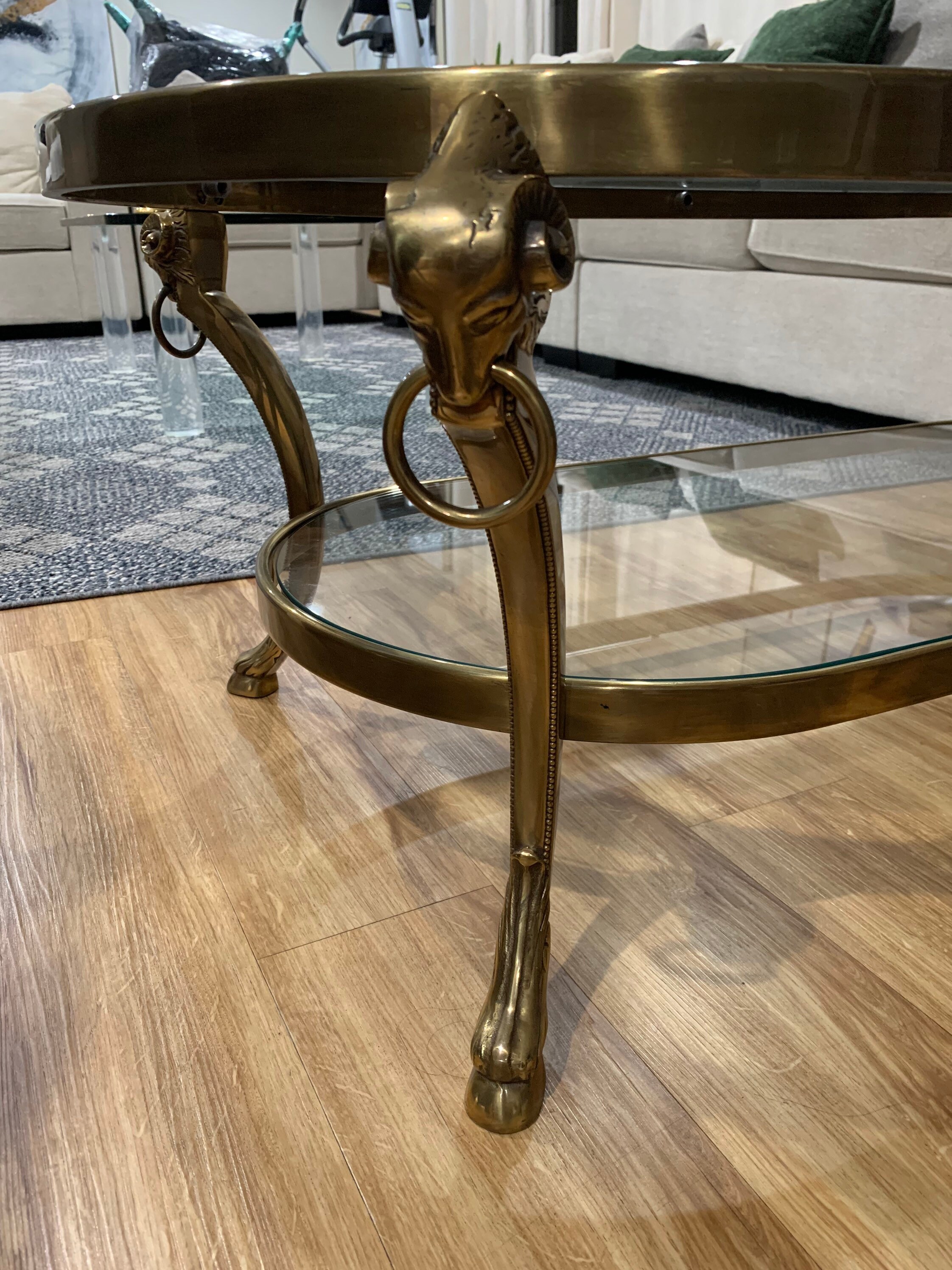 Italian Ram ‘s Head Oval Brass Coffee Table /circa 1970 - Etsy