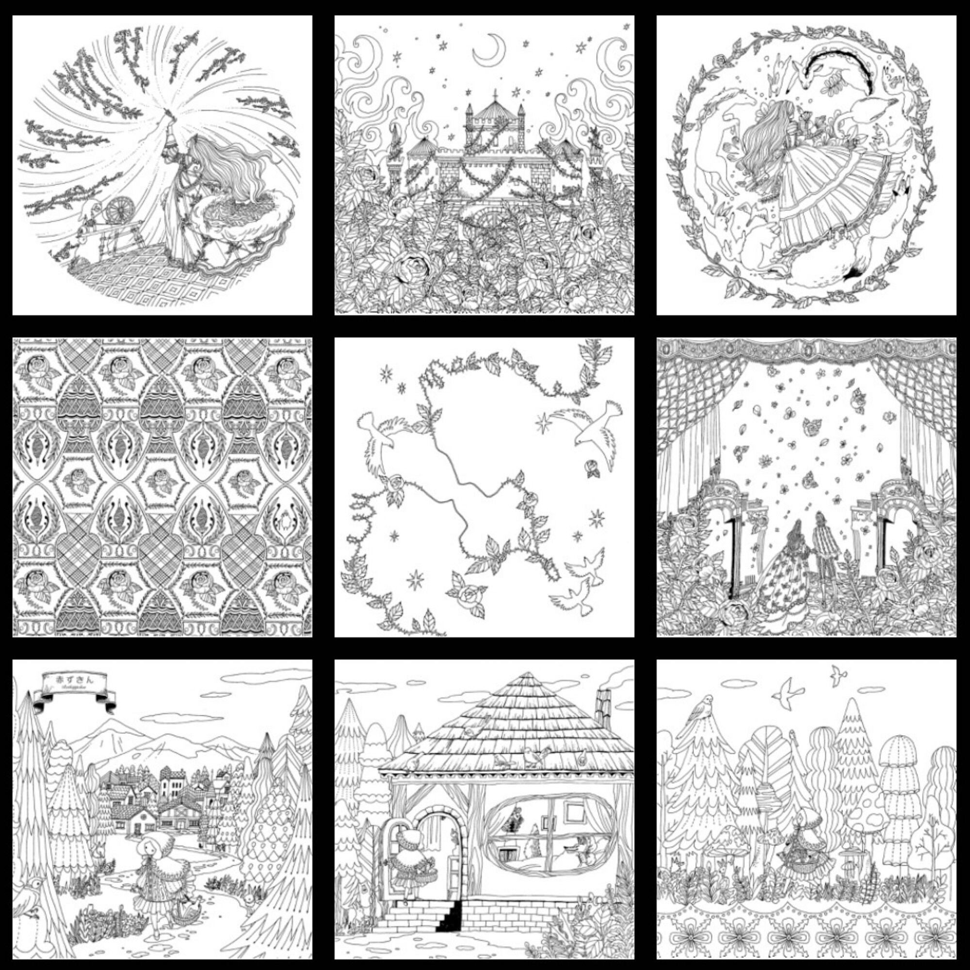 Grimm Marchen Fairy Tales Coloring Book|ebook Instant Download Pdf ...