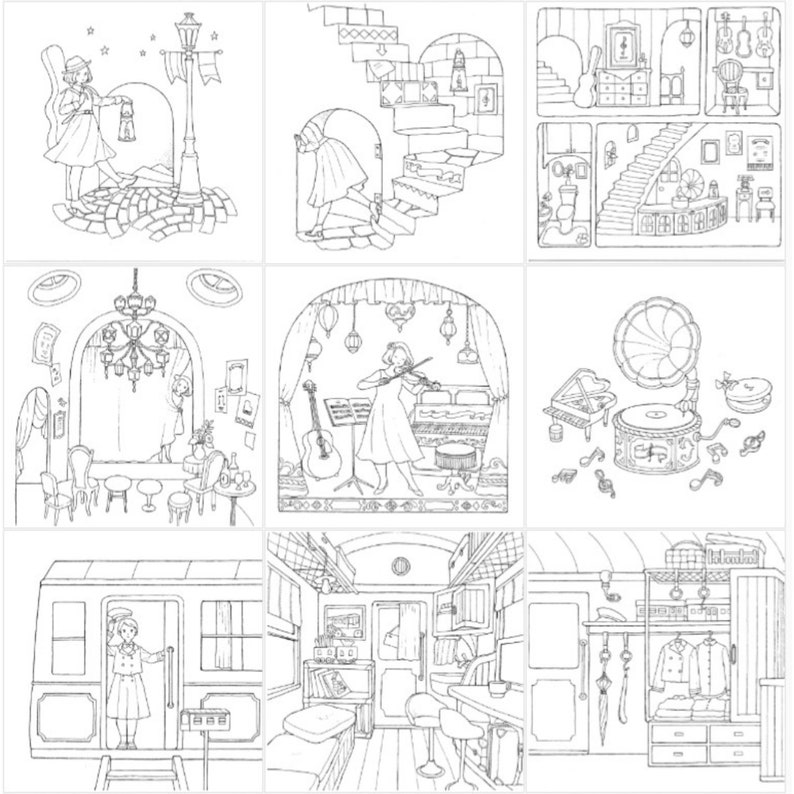 Dream Rooms Coloring Book|ebook Instant Download Pdf|coloring Book - Etsy