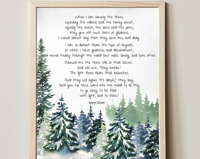 Old Soul Poem, When I Am Among the Trees, Mary Gentle Soul Oliver Wall ...