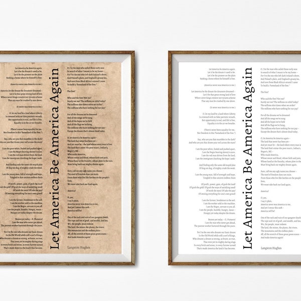 Langston Hughes Poem - Etsy