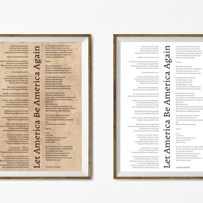 Langston Hughes Poem - Etsy
