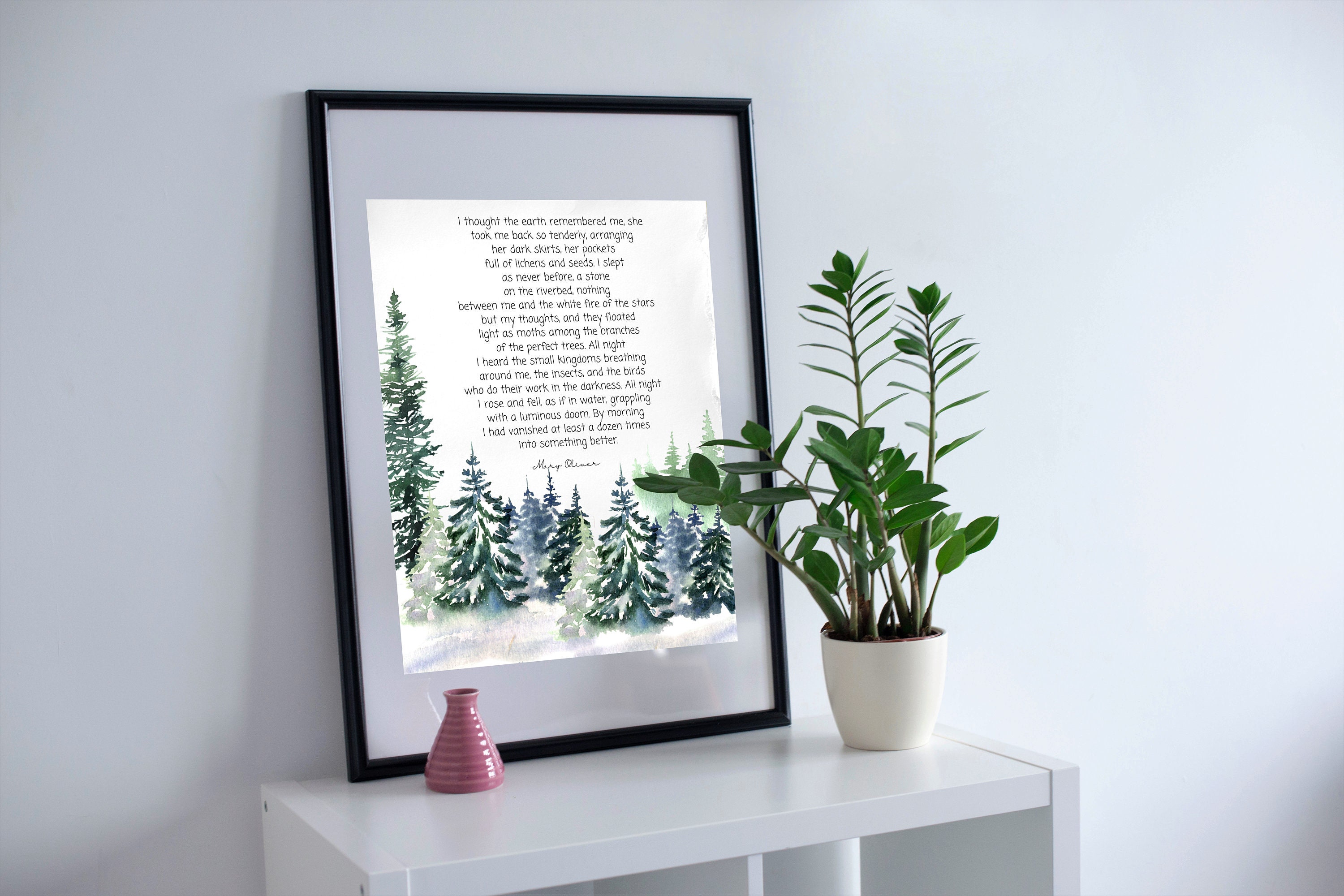 Mary Oliver Poem, Sleeping in the Forest, Cottagecore, Healing Digital ...