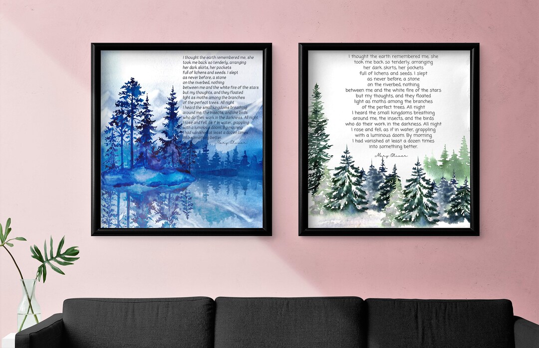 Mary Oliver Poem, Sleeping in the Forest, Cottagecore, Healing Digital ...