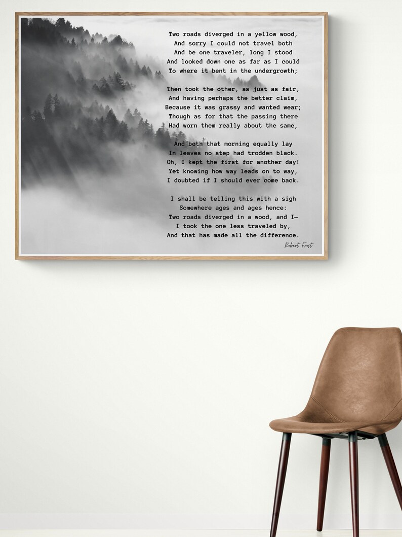 The Road Not Taken, Inspiring English Literature Classic Robert Frost ...