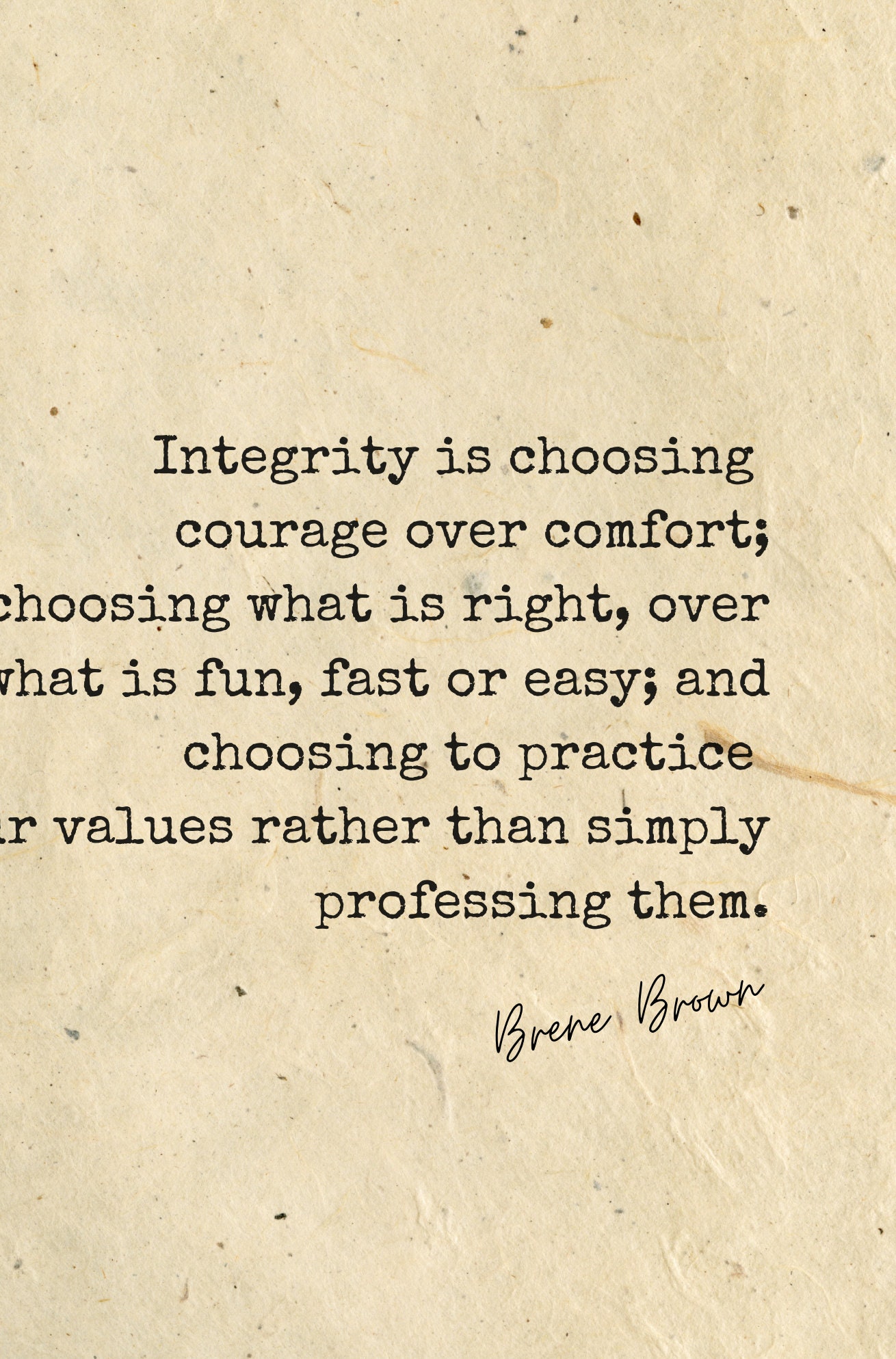 Brene Brown Quote Poster Print Courage Over Comfort - Etsy